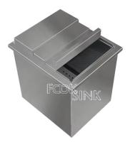 China High Quality Insulated Ice Bucket With Brushed Surface 304 Stainless Steel Ice Bin container Customizable Large Capacity Outdoor Camping Ice Bin for sale