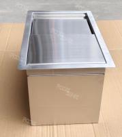China High Quality Insulated Ice Bucket With Brushed Surface 304 Stainless Steel Ice Bin container Customizable Large Capacity Outdoor Camping Ice Bin for sale