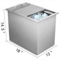China High Quality Insulated Ice Bucket With Brushed Surface 304 Stainless Steel Ice Bin container Customizable Large Capacity Outdoor Camping Ice Bin for sale