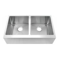 China 50/50 Double Bowl Kitchen Sinks For Apartment Hotel Sus304 Scratch-Resistant PVD Black Apron Sink Popular Hot Selling Sink Basins with Accessories Drain Basket for sale