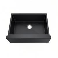 China New Style Farmhouse Stainless Steel Kitchen Sinks Golden Luxury 28/34 Inch Apron Front 18 Gauge Brushed Finish Black Matte Nano Sink for sale