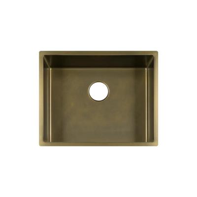 China Modern Underment Sink 540x440mm Vintage Bronze Kitchen Sinks 304 Stainless Steel 10inch Deep Sink Without Faucet Fregadero De Cocina for sale