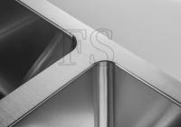 China Hot Selling Stainless Steel 50/50 Double Bowl Kitchen Sinks manufacturer United States Standard Counter Sink Basin Lavabo De Cuisine for sale