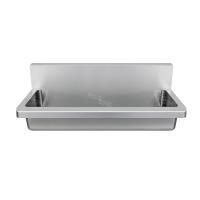 China Industrial Utility Sink 1800x435mm 304 Stainless Steel Sinks For Factory School Brushed finish Wall Mounted 304 Easy To Clean Metal Wash Trough Lavello ﻿ for sale