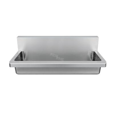 China Industrial Utility Sink 1800x435mm 304 Stainless Steel Sinks For Factory School Brushed finish Wall Mounted 304 Easy To Clean Metal Wash Trough Lavello ﻿ for sale