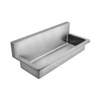 China Industrial Utility Sink 1800x435mm 304 Stainless Steel Sinks For Factory School Brushed finish Wall Mounted 304 Easy To Clean Metal Wash Trough Lavello ﻿ for sale