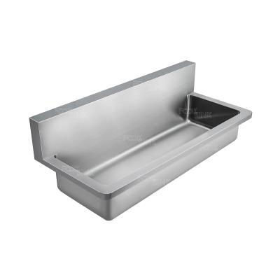 China Factory Production Direct Price Public Sink Brushed Large Outdoor 304 Stainless Steel Sinks Kitchen Custom Size Commercial Stainless Steel 1200mm Long Hand Washing Trough for sale