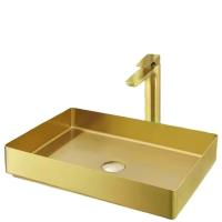 China Heavy Duty Bathroom Sink Stalinless Steel 304 Pvd Black Golden Wash Basins Sink For Toilet Hotel Luxury Above Counter Bathroom Sinks for sale