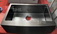 China Hot selling Modern 33''X20'' Apron Sinks Wholesale High-Quality Deep In 10inch Hammer Patterned Edge Kitchen Sinks Fregadero De Cocina for sale
