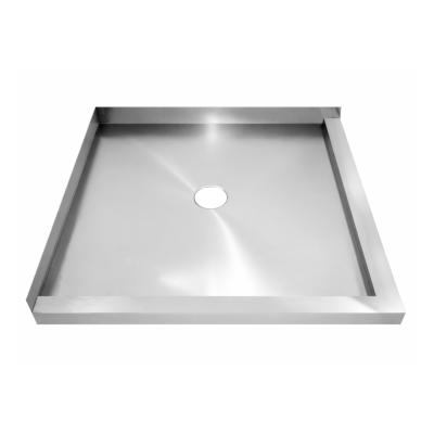 China High Quality Square Bathroom Tray For Apartment Hotel Rv Portable American And European Standards 304 Stainless Steel Shower Base for sale