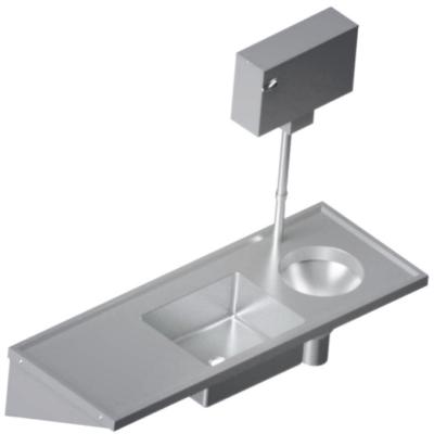 China Factory Wholesale Hospital Workstation Sluice Hopper Sinks Stainless Steel Hot Selling 1600x560mm Waste Disposal Sink For Clinic Laboratory for sale