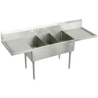 China Wholesale Outdoor Brushed Surface 304 Stainless Steel Utility Sink For Restaurant Freestanding Kitchen Sink Double Bowl Workbench Washing Basins for sale