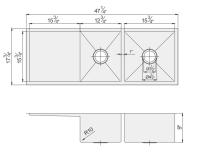 China Classic Drop In Stainless Kitchen Sink With Drainboard 14G/16G/18G Thickness for sale