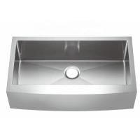 China Household Apron Stainless Steel Kitchen Sink With Sound-Seadening Pads  for sale