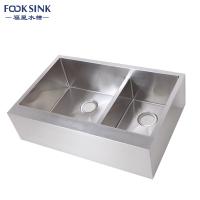 China Farmhouse Apron Front Stainless Steel Kitchen Sink With Long Using Life for sale