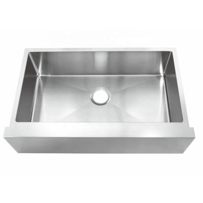 China Durable Apron Stainless Steel Kitchen Sink 14G/16G/18G Thickness Farmer house for sale