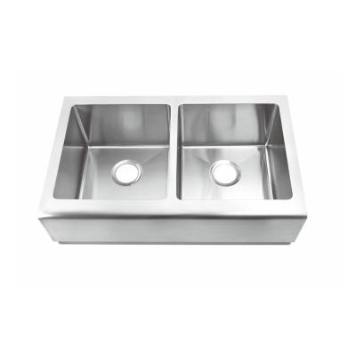 China Commercial 16 Gauge Stainless Steel Sink With Apron 32-7/8