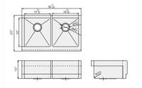 China Commercial 16 Gauge Stainless Steel Sink With Apron 32-7/8