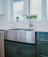 China Rectangular Apron Stainless Steel Kitchen Sink With Large Capacity for sale