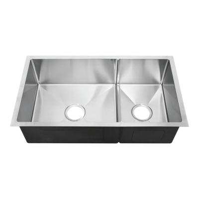 China Household Luxury Italian Double Bowl Kitchen Sink Rectangular Bowl Shape for sale