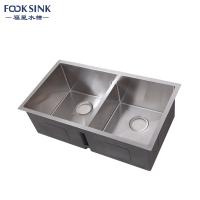 China Undermount Double Bowl Undermount Sink , Rectangular Commercial Double Bowl Sink for sale
