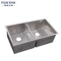 China Undermount Double Bowl Undermount Sink , Rectangular Commercial Double Bowl Sink for sale
