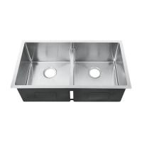 China Undermount Double Bowl Undermount Sink , Rectangular Commercial Double Bowl Sink for sale