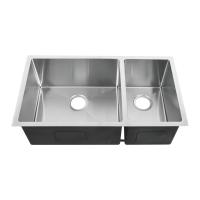 China Household Double Bowl Undermount Sink , Kitchen Prep Sink With Large Capacity for sale