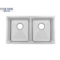 China Anti Rust Stainless SUS3O4 Undermount Double Kitchen Sink Quick Delivery for sale