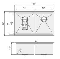 China Modern Style Double Bowl Stainless Steel Sink Undermount For Kitchen for sale