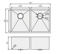 China Stainless Steel Double Basin Undermount Kitchen Sink With Long Using Life for sale