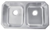 China Residential Double Bowl Kitchen Sink 16G Thickness With Large Capacity for sale