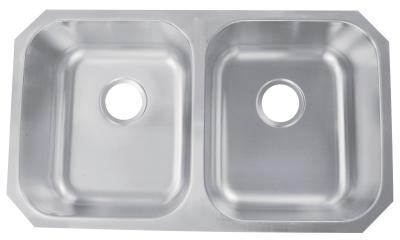 China Residential Double Bowl Kitchen Sink 16G Thickness With Large Capacity for sale
