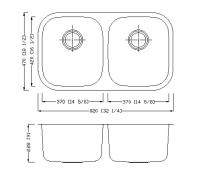 China Residential Double Bowl Kitchen Sink 16G Thickness With Large Capacity for sale