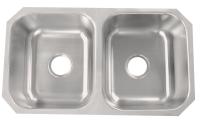 China Family Restaurant Handmade Double Bowl Kitchen Sink Without Faucet for sale