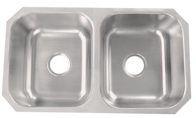 China Family Restaurant Handmade Double Bowl Kitchen Sink Without Faucet for sale
