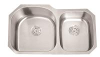 China Large Double Bowl Kitchen Sink No Drainer 304 Stainless Steel Material for sale
