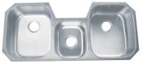 China Undermount Double Bowl Ss Sink , Stainless Steel Double Bowl Farmhouse Sink for sale