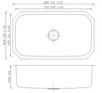 China 9 Inch Deep Single Bowl Kitchen Sink 15 Mm Radius Curved Corners Design for sale