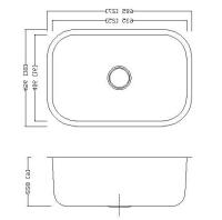 China 304 Stainless Steel Single Bowl Undermount Sink , Undermount Offset Kitchen Sink for sale