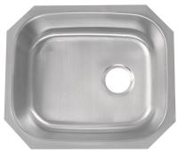 China 16 Gauge Single Bowl Stainless Steel Sink , 21