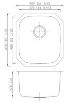 China 18'' Single Bowl Sink Stainless Steel , Single Bowl Sink Unit For Kitchen for sale