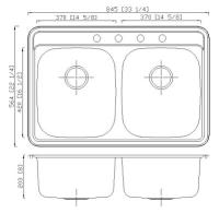 China 3322 Professional 4 - holesfacucet kitchen sink handmade outdoor sink stainless steel kitchen sink for sale