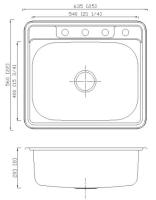 China Commercial Undermount Single Bowl Kitchen Sink 25