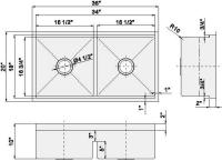 China Double Big Bowl Low Divide Sink Fast And Easy Drainage With Pitched Sink for sale