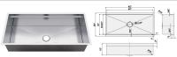 China 304 Stainless Steel Undermount Sink , Fast Drainage Luxury Kitchen Sinks for sale