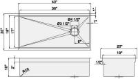 China 50 X 20 Inches Luxury Stainless Steel Sinks With Brushed Surface Treatment for sale