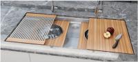 China 40 Inch Luxury Stainless Steel Kitchen Sinks , Undermount Double Drainer Kitchen Sink for sale
