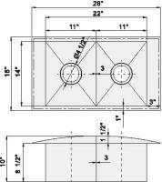 China Handcrafted Stainless Steel Kitchen Sinks 18 Gauge Top Mount With Long Using Life for sale