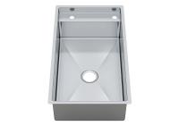 China Luxurious Single Bowl Bathroom Sink Commercial Grade Brushed Finish for sale